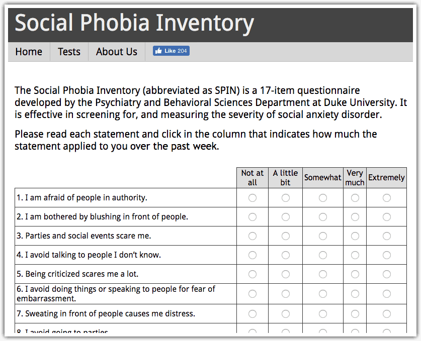 Anxiety Test For Social Anxiety Disorder Anxiety Test For Social Anxiety Disorder
